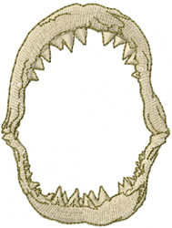 SHARK JAWS Embroidery Design | EmbroideryDesigns.com