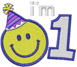 Free First birthday Embroidery Design | EmbroideryDesigns.com