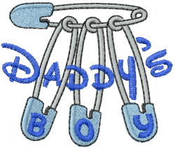 Daddys Boy Embroidery Design | EmbroideryDesigns.com