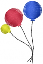 Small Balloons Embroidery Design | EmbroideryDesigns.com