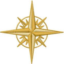 Compass Points Embroidery Design | EmbroideryDesigns.com