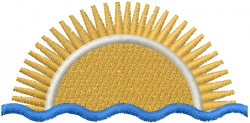 Sunrise Embroidery Design | EmbroideryDesigns.com