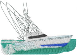 FISHING BOAT Embroidery Design | EmbroideryDesigns.com