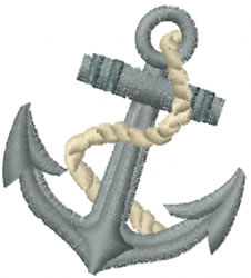 Large Anchor Embroidery Design | EmbroideryDesigns.com
