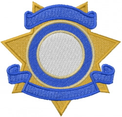 7 POINT BADGE Embroidery Design | EmbroideryDesigns.com