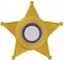 5 POINT BADGE Embroidery Design | EmbroideryDesigns.com