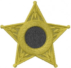 5 POINT BADGE Embroidery Design | EmbroideryDesigns.com