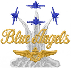 BLUE ANGELS Embroidery Design | EmbroideryDesigns.com