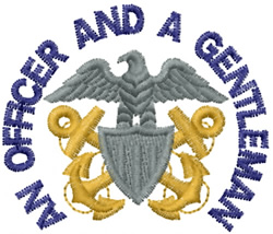 OFFICER AND GENTLEMAN Embroidery Design | EmbroideryDesigns.com