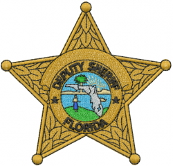 Deputy Sheriff Florida Embroidery Design | EmbroideryDesigns.com