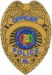 Alabama Police Badge Embroidery Design | EmbroideryDesigns.com