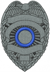 Blank Police Badge Embroidery Design | EmbroideryDesigns.com