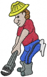 Construction Worker Embroidery Design | EmbroideryDesigns.com
