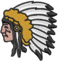Indian Chief Embroidery Design | EmbroideryDesigns.com