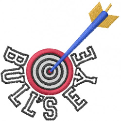 Bullseye Embroidery Design | EmbroideryDesigns.com