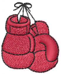 Boxing Gloves Embroidery Design | EmbroideryDesigns.com