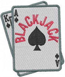 Blackjack Embroidery Design | EmbroideryDesigns.com