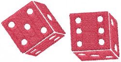 Dice Embroidery Design | EmbroideryDesigns.com
