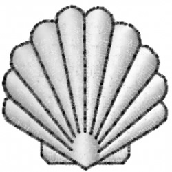 Baptism Shell Embroidery Design | EmbroideryDesigns.com