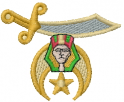Shriner Logo Embroidery Design | EmbroideryDesigns.com