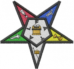 Eastern Star Logo Embroidery Design | EmbroideryDesigns.com
