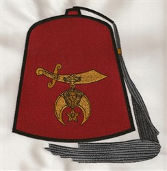Large Shriner Fez Embroidery Design | EmbroideryDesigns.com