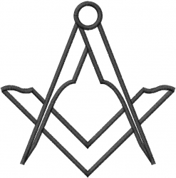 Mason Compass Outline Embroidery Design | EmbroideryDesigns.com