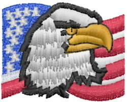 Eagle and Flag Embroidery Design | EmbroideryDesigns.com