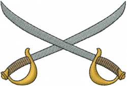 Crossed Cutlasses Embroidery Design | EmbroideryDesigns.com