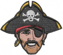 Pirate Embroidery Design | EmbroideryDesigns.com