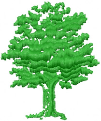Oak Tree Embroidery Design | EmbroideryDesigns.com