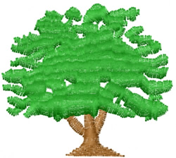 Oak Tree Embroidery Design | EmbroideryDesigns.com