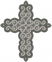 Large Ornate Cross Embroidery Design | EmbroideryDesigns.com