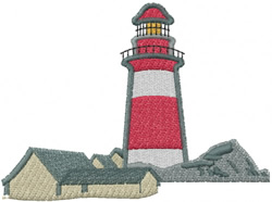 Lighthouse Embroidery Design | EmbroideryDesigns.com