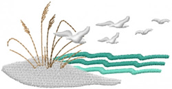 Beach Embroidery Design | EmbroideryDesigns.com