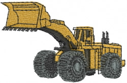 Backhoe Embroidery Design | EmbroideryDesigns.com