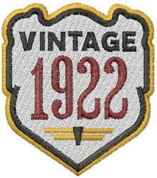 Vintage 1922 Embroidery Design | EmbroideryDesigns.com