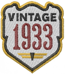 Vintage 1933 Embroidery Design | EmbroideryDesigns.com