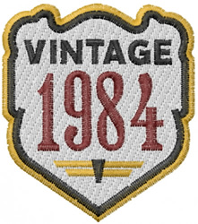 Vintage 1984 Embroidery Design | EmbroideryDesigns.com