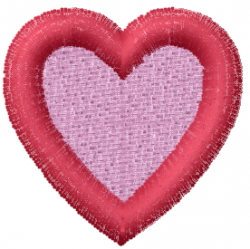 Wide Filled Heart Embroidery Design | EmbroideryDesigns.com