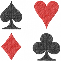 Card Suits Embroidery Design | EmbroideryDesigns.com