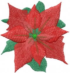 Poinsettia Embroidery Design | EmbroideryDesigns.com