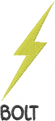 Lightning Bolt Embroidery Design | EmbroideryDesigns.com