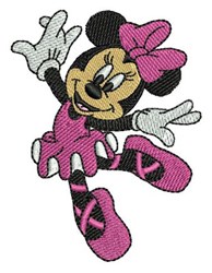 Minnie Mouse Ballet Embroidery Design | EmbroideryDesigns.com