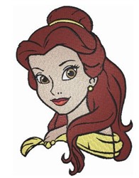 Princess Belle Embroidery Design | EmbroideryDesigns.com