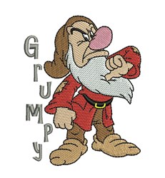 Grumpy Dwarf Embroidery Design | EmbroideryDesigns.com