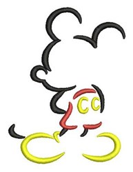 Mickey Mouse Outline Embroidery Design | EmbroideryDesigns.com
