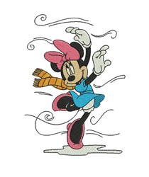 Winter Minnie Mouse Embroidery Design | EmbroideryDesigns.com