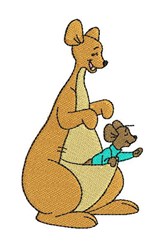 Kanga and Roo Embroidery Design | EmbroideryDesigns.com