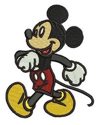 Mickey Mouse Walking Embroidery Design | EmbroideryDesigns.com